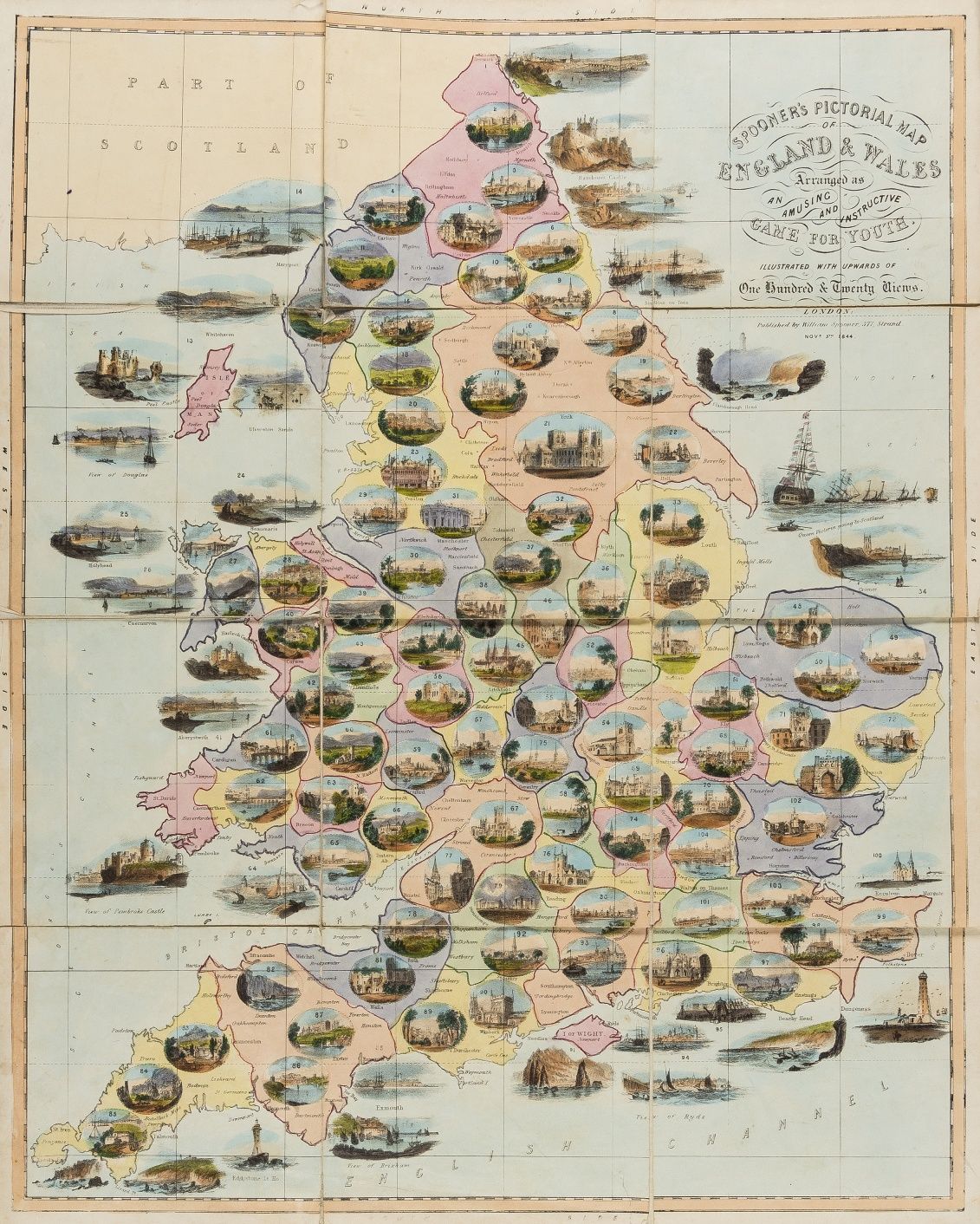 «Spooner's Pictorial Map of England & Wales»